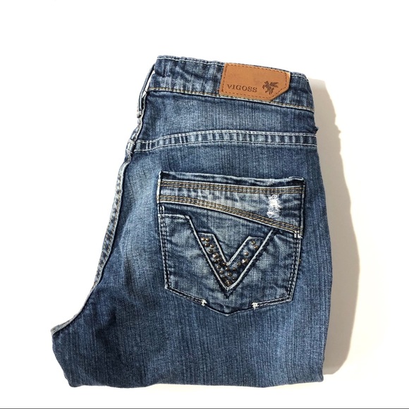 Vigoss | Jeans | Vigoss Low Rise Stretch Distressed Cuffed Capris ...